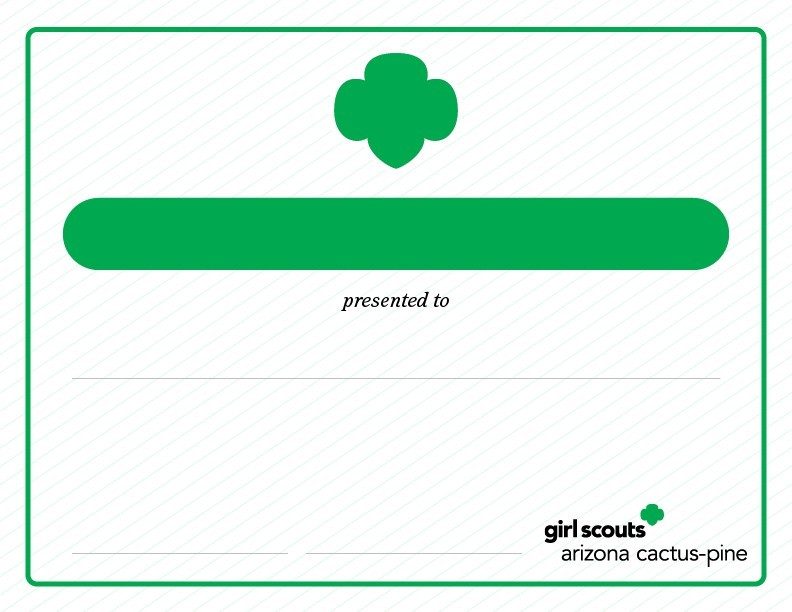 Girl Scout Award Certificate Templates